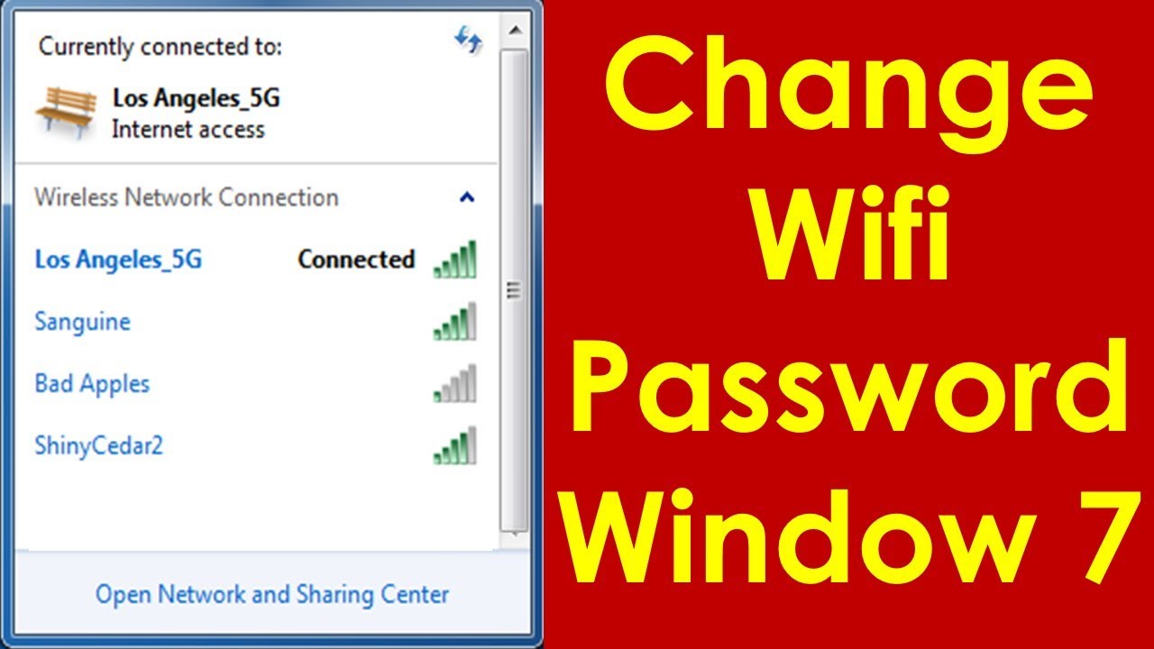 How to Change Wi-Fi password on Windows Manually